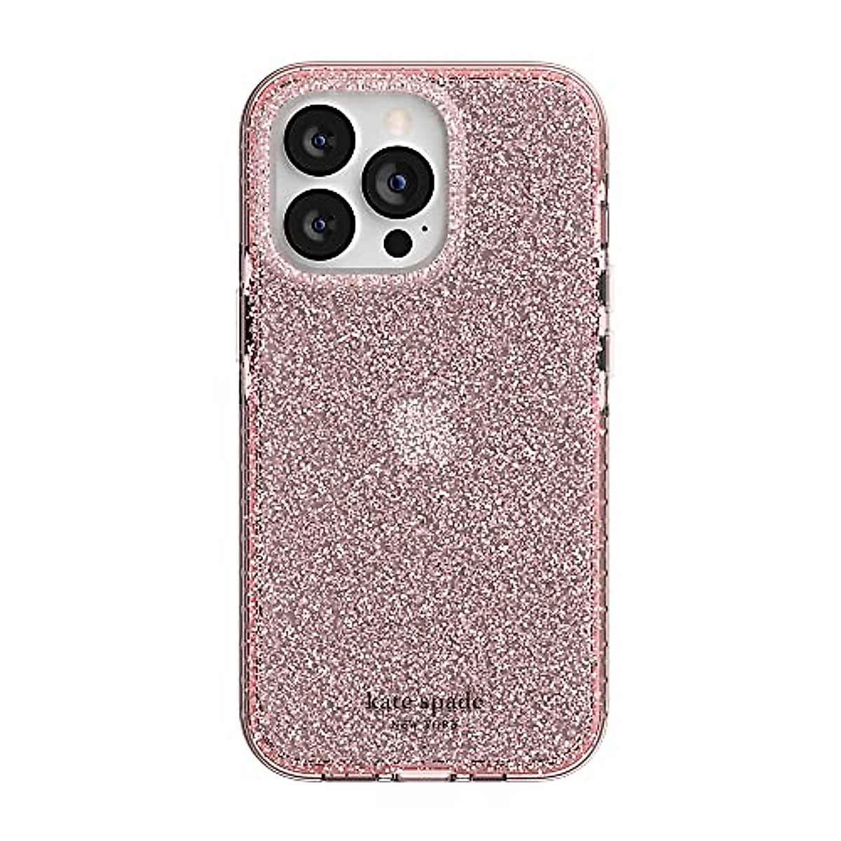 kate spade new york Ultra Defensive Hardshell Case for iPhone 13 Pro - Pink Translucent Glitter Wash
