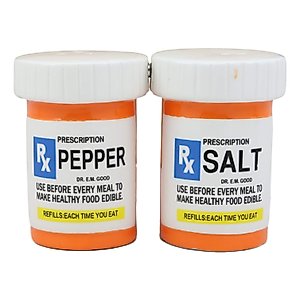 Ebros Rx Pharmacy Prescription Bottles With Instructions Magnetic Salt And Pepper Shakers Set Ceramic Figurines Party Kitchen Tabletop Collectible Prop Decorative Accessories