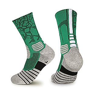 Disile Elite Basketball Socks, Cushioned Athletic Sports Crew Socks for Men & Women…