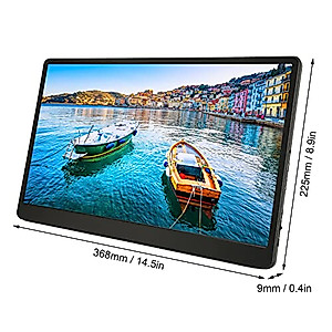 Hosi Laptop Screen Extender 15.6 Inch Portable Monitor 100-240V 6800K (US Plug)