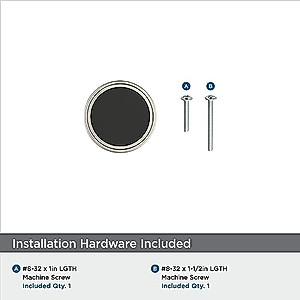 Amerock | Cabinet Knob | Matte Black/Satin Nickel | 1-3/8 inch (35 mm) Diameter | Mergence | 1 Pack | Drawer Knob | Cabinet Hardware