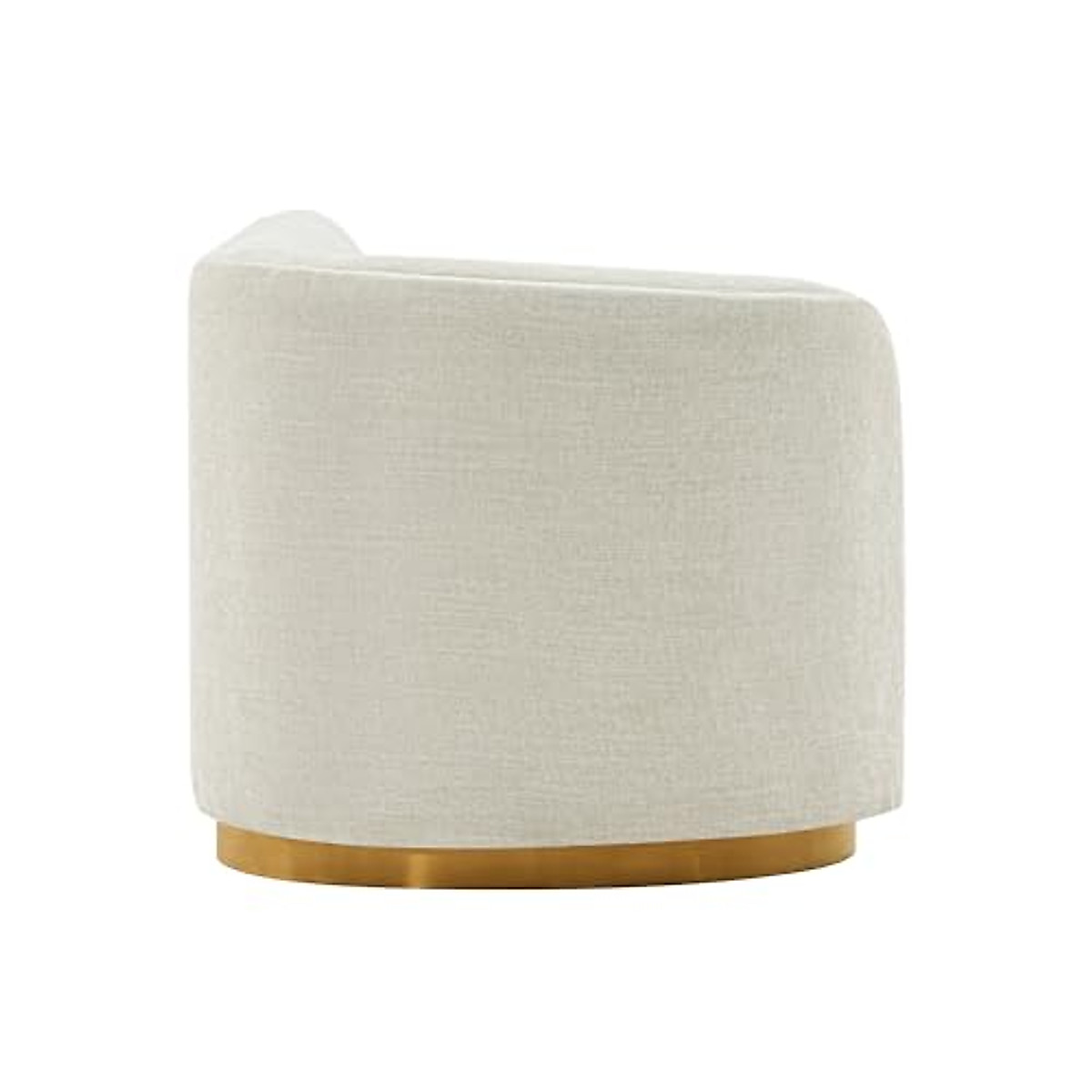 Manhattan Comfort Daria Contemporary 2-Piece Sectional Couch in Linen Upholstery, 132-Inch Living Room Sofa with Pine Wood Frame, Metal Base, High-Density Foam Padding & 2 Accent Pillows, Ivory