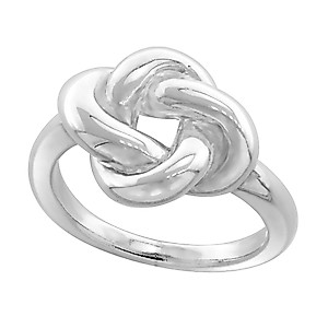 Sterling Silver Celtic Love Knot Ring for Women Solid Heavy 1/2 inch wide size 12