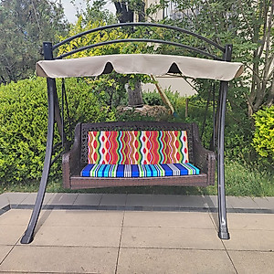 Patio Garden Outdoor Bench Cushion Water-Resistant 47x17x2 Inch Bench Seat Cushion Cushions For Garden Chairs Thickened Sponge Filling Swing Cushion/Rocking Chair Cushions/Patio Loveseat Cushion