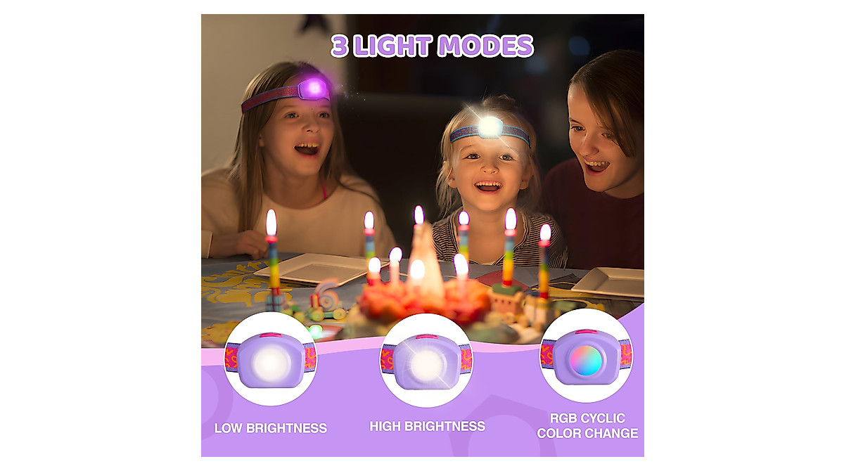 EverBrite Kids LED Headlamp - Rechargeable & RGB Modes