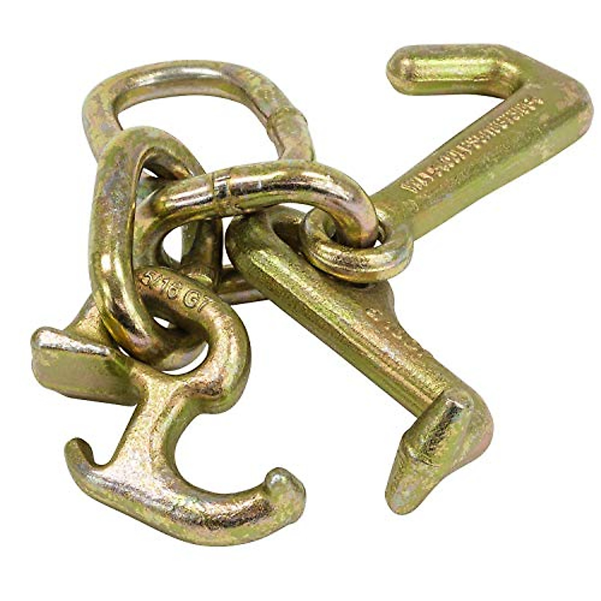 Mytee Products (2 Pack) RTJ Cluster Hook Heavy Duty Wrecker Hauler Tow Towing Truck Chain Pair R T J