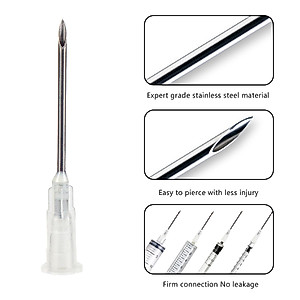 100 Pack Lab Tools 16Ga 1.25Inch (Individually Wrapped) 18Ga, 23Ga, 25Ga,21Ga, 22Ga, 27Ga, 30Ga, Industrial Dispensing Accessories, Luer Lock