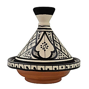 Moroccan Handmade Serving Tagine Exquisite Ceramic Vivid colors Original 6 Inches in Diameter