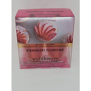 Bath & Body Works Strawberry Pound Cake Wallflowers Home Fragrance Refills, 2-Pack (1.6 fl oz total) (Strawberry Pound Cake)