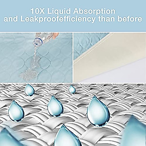 SOLOSHINE Reusable Pet Training Pads, Incontinence Bed Pads, 36X41 Inch (2 Packs) Washable Pee Pads with Fast Liquid Absorbing, Perfect for Dogs, Cats, Bunny & Senior