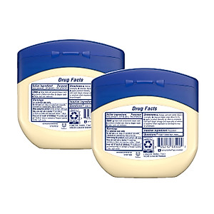 Vaseline, 100% Pure Petroleum Jelly Baby, Dermatologist Recommended, Hypoallergenic, Skin Protectant, Treat & Prevent Diaper Rash and Chafed Skin, Seals out Wetness, 2 pack -13 oz ea