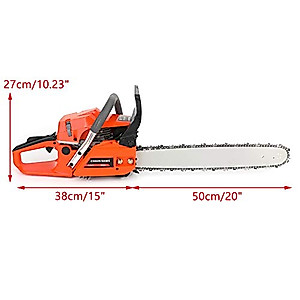 Frezon Gas Chainsaw 20 Inch, Chain Saws for Trees Gas Powered, 52cc 2 Cycle Gasoline Chain Saw for Trees Wood Garden Ranch Forest Cutting