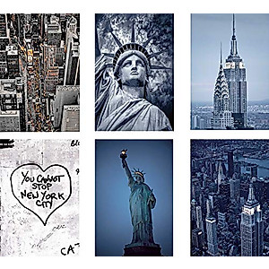 New York Postcards Set of 30 Styles. Collectible Edition of NYC Souvenirs Post Cards 4 x 6 of NY Landmarks, Skylines and Aerial Views. Made in USA