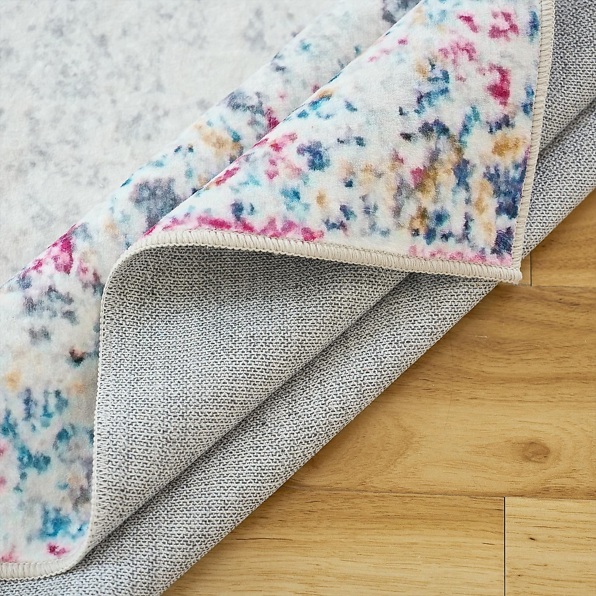 Machine Washable Rug 5'x 7' Vintage Design Washable Area Rugs with Non Slip Rugs for Living Room Bedroom Traditional Woven Rug Carpet Stain Resistant Dining Home Office Boho Rug