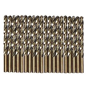 VALYRIANTOOL 3/32" Cobalt Drill Bits(20PCS), M35 HSSCO High Speed Steel Jobber Length Twist Drill Bit Set for Hardened Metal, Stainless Steel, Cast Iron, Plastic and Wood