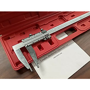 24" HEAVY DUTY VERNIER CALIPER-stainless fine adjustment 4" jaw depth #106-755