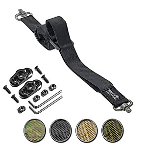 Two Point Sling with Push Attachment, Quick Thumb Loop Adjustment, and Sling Swivels - Color Options Available | AYIN (Black)