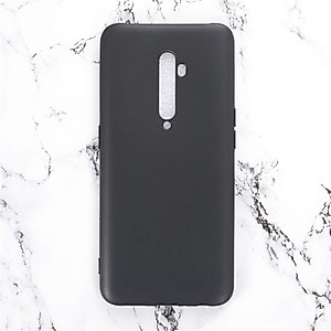 Shantime Oppo Reno 2 Case, Scratch Resistant Soft TPU Back Cover Shockproof Silicone Gel Rubber Bumper Anti-Fingerprints Full-Body Protective Case Cover for Oppo Reno 2 (Black)