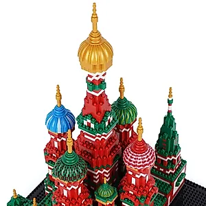 Geniteen Building Block Set, Saint Basil's Cathedral Architecture Model Micro Mini Blocks, Educational Mini Blocks, 4300 PCS