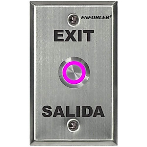 Seco-Larm Enforcer Push-to-Exit Plate, Vandal Resistant, Illuminated (SD-7275SGEX1Q)