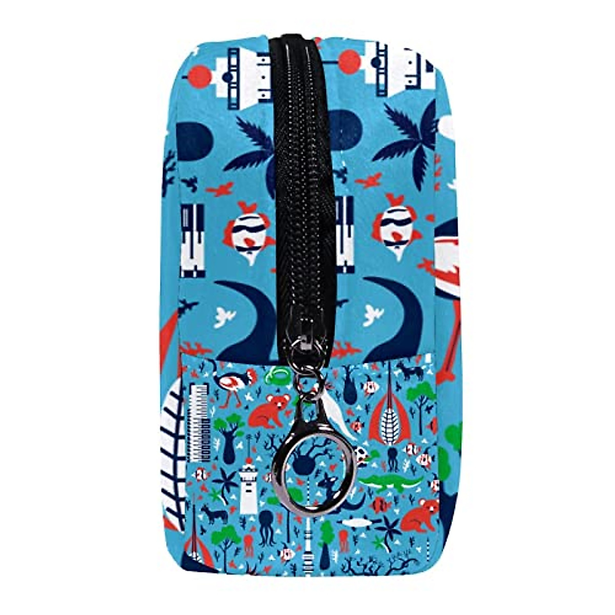 TBOUOBT Cosmetic Travel Bags, Makeup Case, Makeup Bag for Toiletries, Cartoon Animal Octopus Parrot Snake