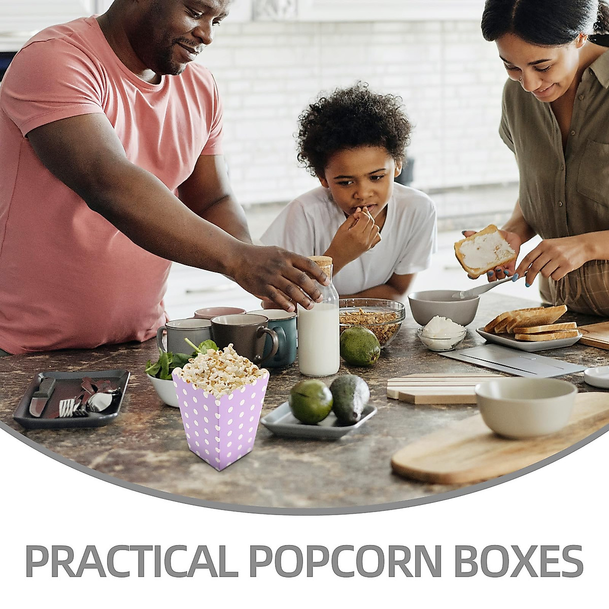 Totority Popcorn Paper Cups - 24pcs Party Popcorn Cups Popcorn Holder Popcorn Containers Collapsible Container Popcorn