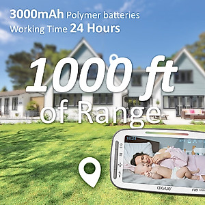 Video Baby Monitor,1080P Full HD Ultra Clear Image Quality,5.5" IPS Screen Monito,Pan Tilt Camera,Range up to 1000ft,18h Battery Life,2-Way Talk,Split Screen,Night Vision,Temperature Monitor,No WiFi.