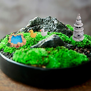 20 Pieces Miniature Fairy Garden Accessories Fairy Garden Figurines Miniature Landscape Set Mini Pond Barn Well Lawn Boat Tiny Duck Set for DIY Craft Micro Garden Landscape Bonsai Decoration
