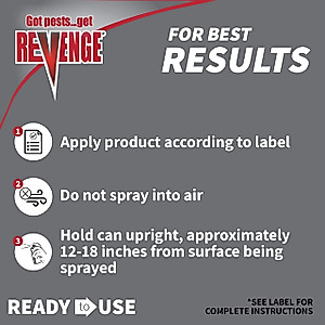 Bonide Revenge House Guard Foaming Insect Killer, 15 oz Ready-to-Use Aerosol Spray, Long Lasting Protection Indoors, Odorless and Nonstaining