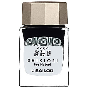 Sailor 13-1008-204 Fountain Pen, Bottle Ink, Four Seasons Weave, 16 Night Dream, Indigo Kaimatsu