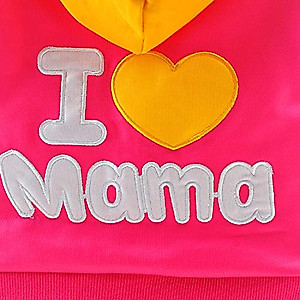 Yao 6M-4Y 3pcs Baby Girl Casual Hoodie Jacket Cotton T-Shirt Pants Sweater (Red,6-12M)