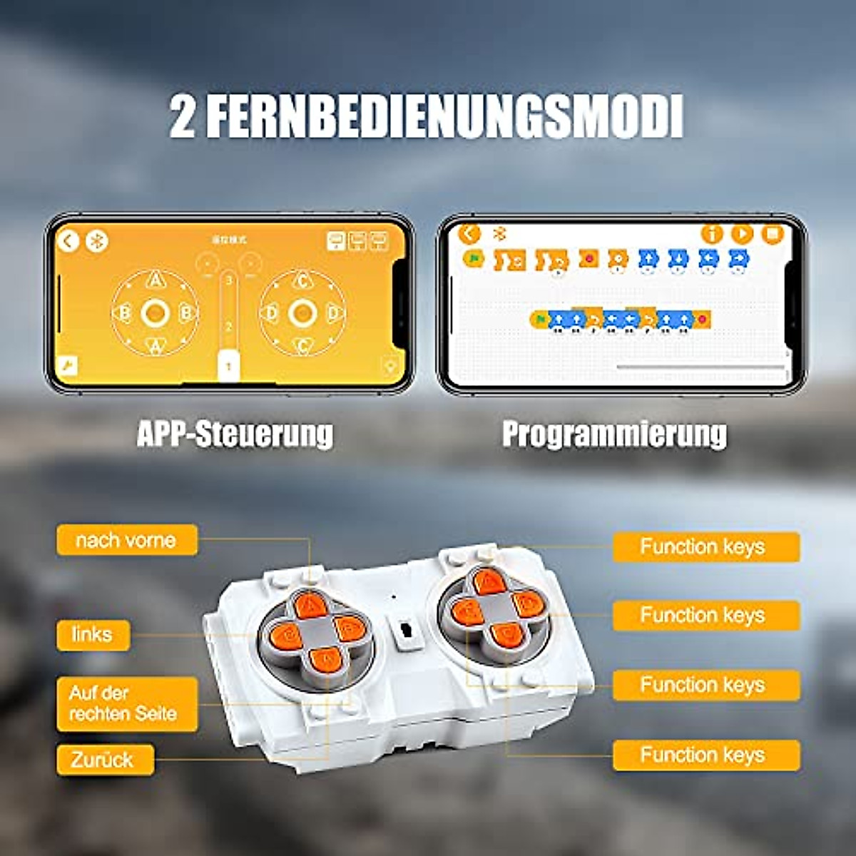 Mould King 18001 Desert Racing Building Kit, Remote Control Off-Road Buggy Racer Car Toy Building Blocks Set, for Kids Age 8+ (394 Pieces)