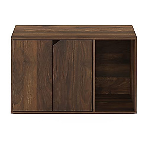 Furinno Peli Litter Box Enclosure, Columbia Walnut