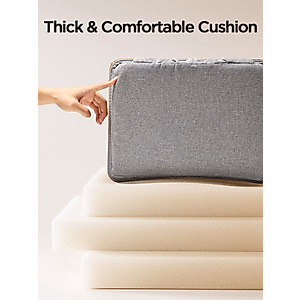 LORYERGO Lap Desk, Lap Desk for Laptop, Fits up to 15.6", Lap Stand for Bed & Couch, Laptop Lap Desk with Cushion, w/ Wrist Pad & Media Slot, for Adult & Kid -LELD12