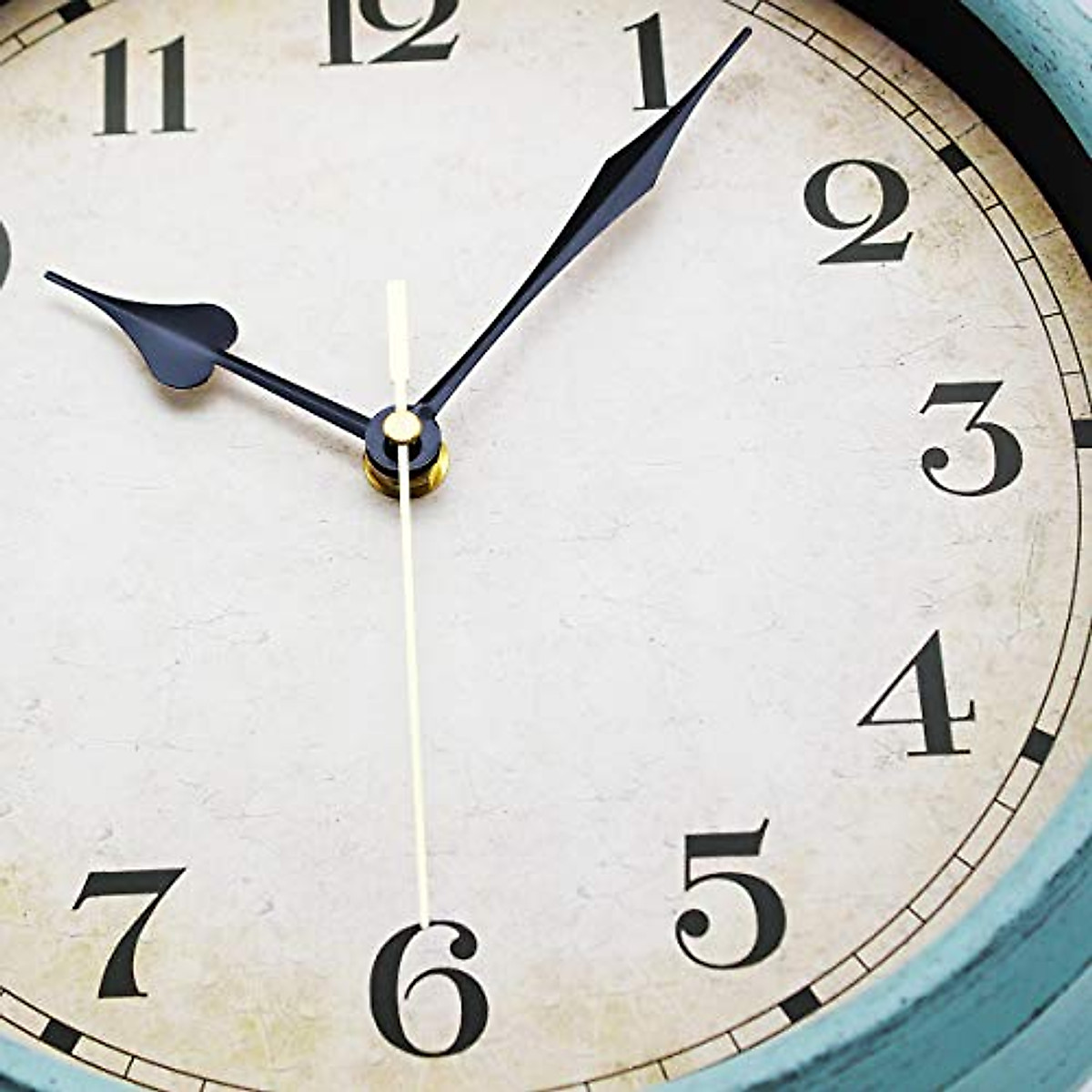 Filly Wink Wall Clock,11 inch Retro Wall Clocks Battery Operated,Silent Non Ticking Classic Quartz Clocks,Decorative Home Living Room Bedroom Office School(Teal)