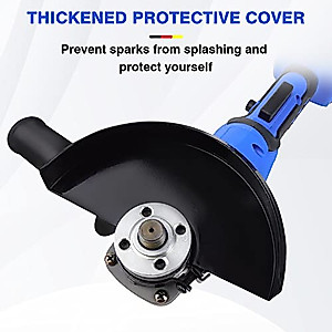 Brushless Electric Angle Grinder with 3.0Ah Battery and Fast Charger, 2-Position Auxiliary Handle Power Angle Grinder, Brushless Grinder Tool with Safety Guard, for Cutting and Grinding