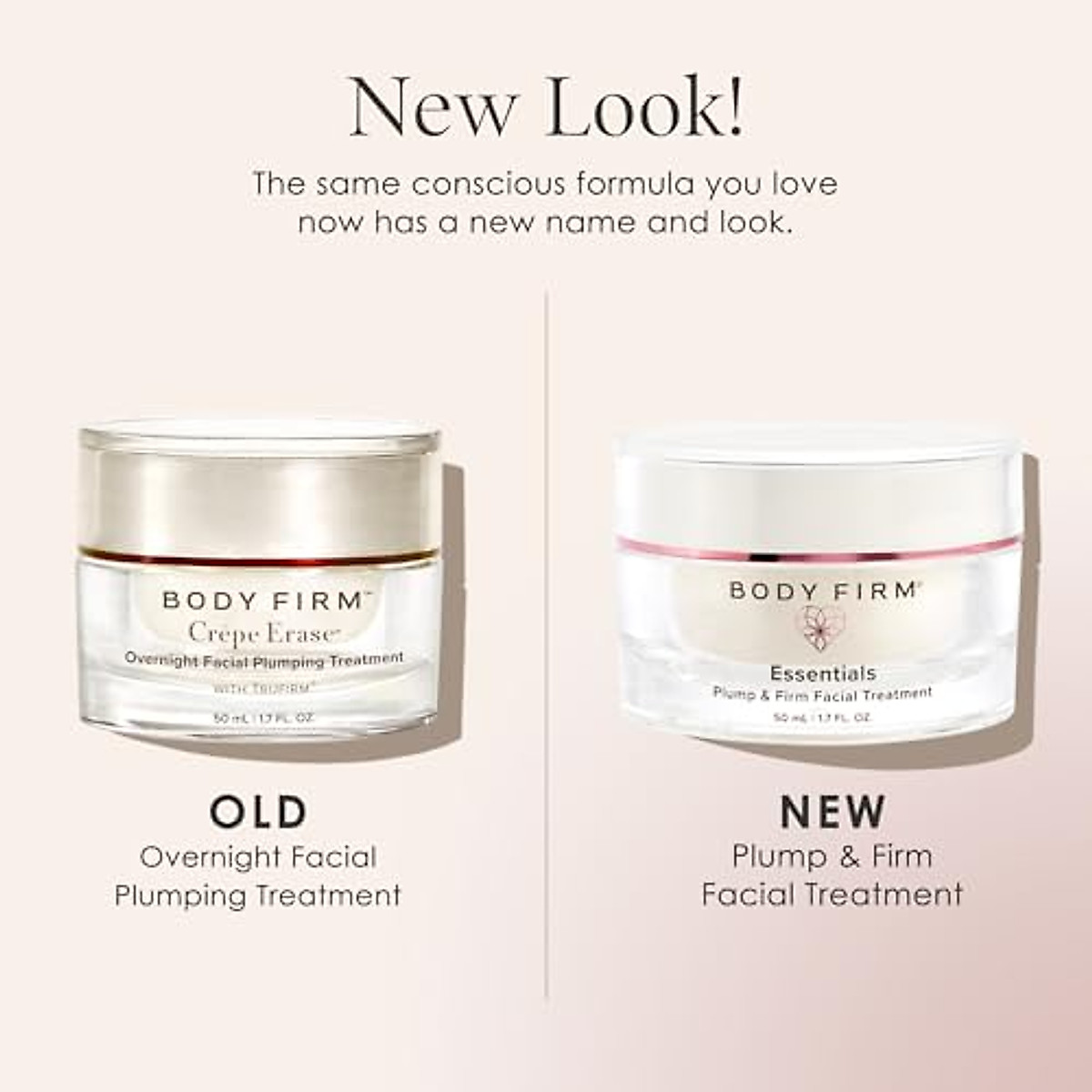 Crepe Erase Plump & Firm Facial Treatment, Anti-Aging Skin Care, Hydrating Face Moisturizer, Night Cream for Face and Neck, Moisturizing and Firming, Supports Wrinkle & Crepe Skin, 1.7 fl oz