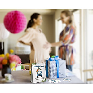 Yuansail Book Request For Baby Shower, books for baby cards, 1 Sign & 50 Cards Per Pack – (bb008-book)