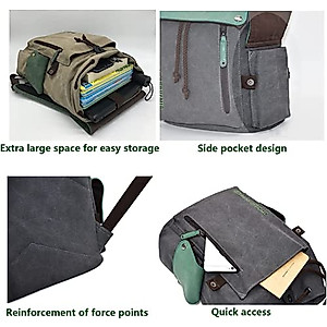 Anime Backpacks Canvas Shoulders bag 3D Print Back Pack for Anime Fans (Green)