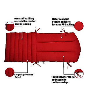 Kunste Indoor Outdoor Furniture Cushions Adironack Chair Cushions Patio Seating Cushions Set of 4 Red