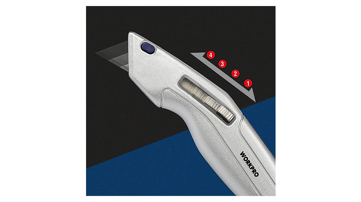 WORKPRO Utility Knife Blades & 2-in-1 Safety Cutter