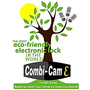 FJM Security Products Combi-Cam E, 7910-K10, Electronic Cabinet Lock, Black Finish, Small