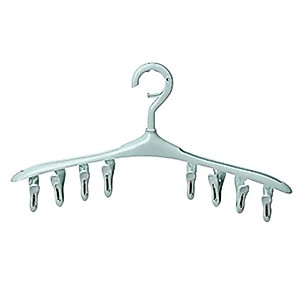 WODMB Storage Hanger 360 Degrees Rotating Windproof PP Socks Towels Bras Clothes Drying 8 Clips Bathrooms Accessories (Color : Black, Size : 42cm x 18cm)