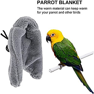 ISMARTEN 2 Pieces Comfort Corner Fleece Bird Blanket, Cuddle Nest Hanging Toy for Bird Cage, Warm Bird Shelter Bed for Small and Medium Parrots, Cockatiel Pigeon and Lovebirds (M)
