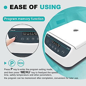 JOANLAB Centrifuge Machine 2ml/5ml/10ml/15ml/50ml x 6,Low Speed 500-4000rpm,2146xg RCF Lab Benchtop Centrifuges w/Timer