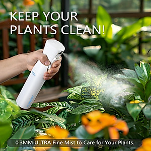 FLAIROSOL - The Original, Plant Mister Spray Bottle, 300ML Plant Misters for Inside Fine Mist Water Spray Bottles for Plants, Gardening, Cleaning,10.1oz (White Bottle - Blue Print)