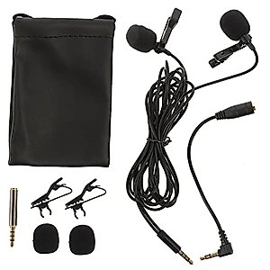 SUPVOX 1set Lavalier Mini Microphone Vlad and Niki Live Streaming Portable Wired Mic Lapel Clip-on Microphone Video Microphone Lapel Mic Grav Noise Canceling Microphone Miniature Aps