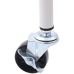 Ghankopd 2-In 1 Garment Rack, Rolling Storage Cart Clothes Organizer Coat Rack Storage Stand On Wheels, For Home Bedroom Laundry Small Place Entryway, Pink,Black,White (White)