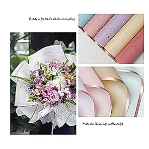 Xshelley(21pcs 7 colors 22.8 * 22.8 inches flower shop bouquet, DIY crafts, gift packaging or gift box packaging, waterproof flower wrapping paper
