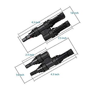 LINKPAL Branch Connectors Connectors Y Connector in Pair MMF+FFM for Parallel Connection Between Solar Panels … (1 Pair)